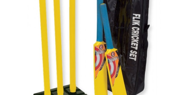 Plastic cricket sets for the beach, garden or over the park
